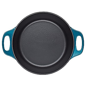 Rachael Ray Enameled Cast Iron Dutch Oven/Casserole Pot with Lid, 5 Quart, Teal