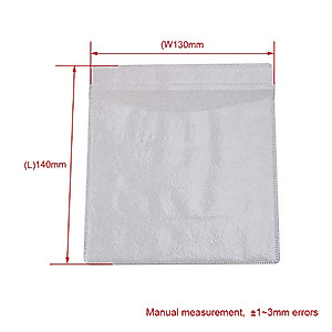 Mxfans White OPP Plastic Double-Sided CD DVD Sleeves with Window & Flap Pack of 500
