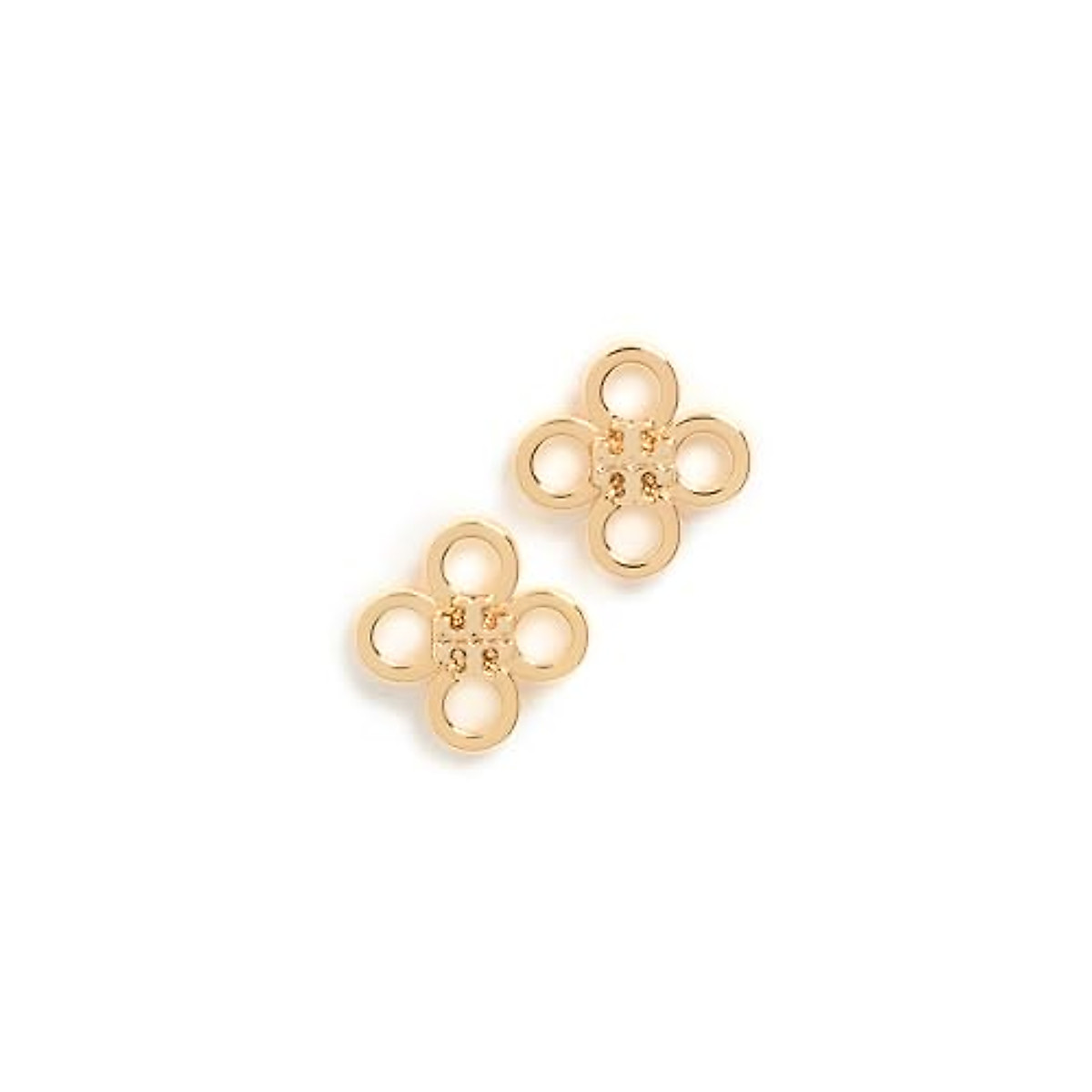 Tory Burch Women's Small Kira Clover Stud Earrings, Tory Gold, One Size