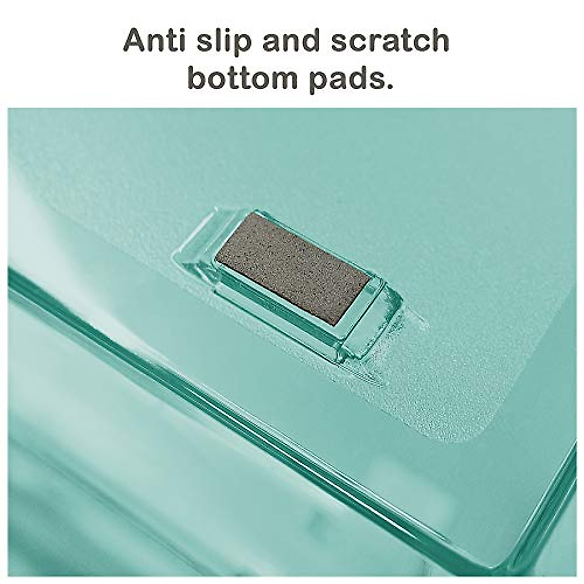 Acrimet Facility 3 Tier Letter Tray Side Load Plastic Desktop File Organizer (Clear Green Color)