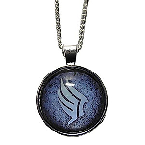 EC Trading Mass Effect N7 Paragon Logo Glass Domed Pendant Necklace with 20" Chain