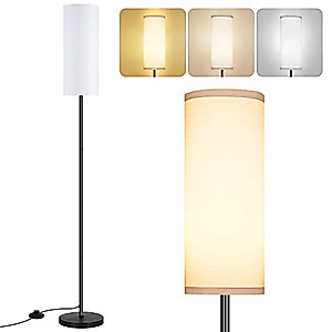 PARTPHONER Floor Lamp for Living Room, Modern Standing Lamps with Lampshade, Minimalist Tall Lamp with Foot Switch for Living Room, Bedroom, Kids Room, Office(Bulb Not Included)