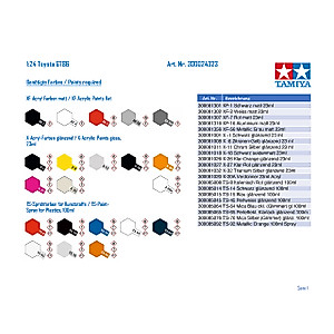 TAMIYA 300024323 Toyota GT86 Kit-Highly Detailed Model 1:24 Scale Movable Wheels and Steering 116 Pieces