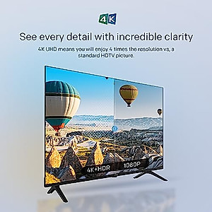Skyworth 55-Inch 4K UHD Smart TV, UE7600 Series Google TV with Dolby Audio, Bluetooth Remote, Voice Control Google Assistant, Google Cast, Bezel-Less Design, Ultra-Slim, Streaming Television