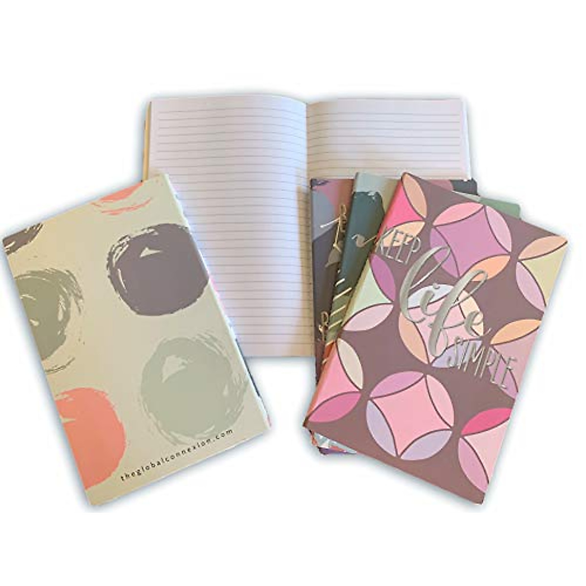 6-Pack of Mini Softcover Pocket Notebooks/Journals/Notepads/Diary, College Ruled 8x5 A5 Paper for Field Notes or Small Lined Cute Journals to Write in for Women Girls or Teens, Assorted Patterns