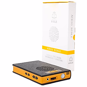 Talking Bible - Electronic Holy Bible Audio Player in English for Seniors, Kids and The Blind, Solar Powered, KJV (King James Version), Black