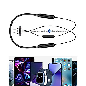 OINMELY 150Hours Playtime Bluetooth Neckband Headphones V5.0 Wireless Headset Sport Earbuds w/Mic Playtime Cordless Noise-Canceling Earphones for Gym Running Compatible with iOS Samsung Android