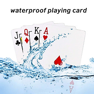 Neasyth Waterproof Plastic Playing Cards,Decks of Cards 2 Pack, for Magic Props, Pool Beach Water Card Games (Size:3.43inch*2.24inch)
