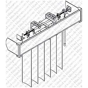Cutelec Vertical Blind Valance Corners 4 Pack 3.5inch Clear Plastic for L Sharp Dust Cover,Blinds Parts,Accessory,Components