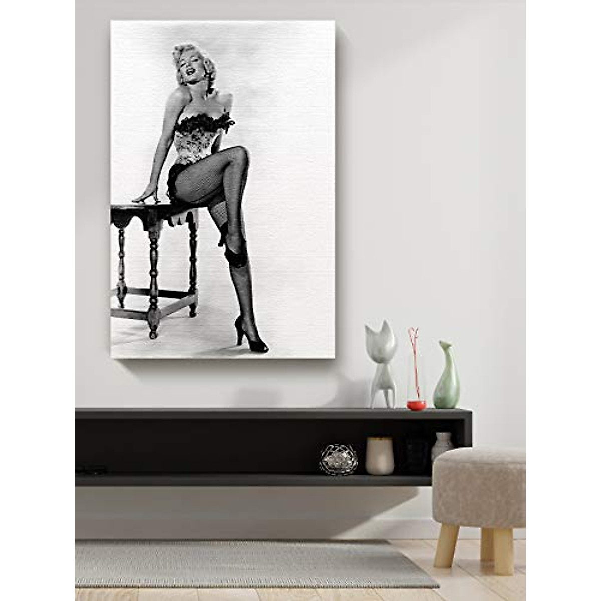 Marilyn Monroe Canvas Marilyn Monroe Bombshell Print Ready to Hang Canvas Beautiful Wall Decor 8" x 12"