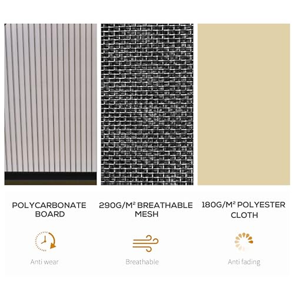 Outsunny 11' x 15' Hardtop Gazebo Canopy with Polycarbonate Roof, Aluminum Frame, Permanent Pavilion Outdoor Gazebo with Netting, for Patio, Garden, Backyard, Deck, Lawn, Beige