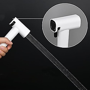 SWHC Handheld Bidet Sprayer for Toilet, Jet Spray for Toilet, Baby Cloth Diaper Sprayer with Hot and Cold Mixing Valve, Muslim Shower, Toilet Bidet Sprayer, Hand Held Bidet Toilet Faucet
