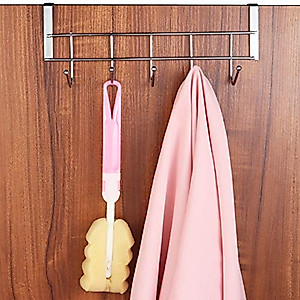 Garneck Over The Door Hook Stainless Steel Door Hanger Towel Rack Door Coat Rack Hanger for Hanging Clothes Towels Coats Hat