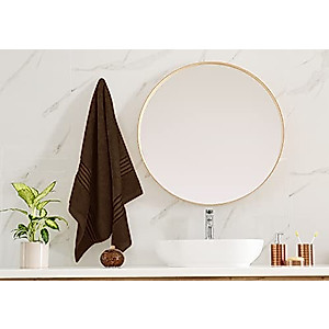 Utopia Towels 6 Piece Luxury Hand Towels Set, (16 x 28 inches) 100% Ring Spun Cotton, Lightweight and Highly Absorbent 600GSM Towels for Bathroom, Travel, Camp, Hotel, and Spa (Dark Brown)