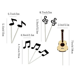 DIY Set of 9 Letters Happy birthday Cake Topper Cake Guitar Party Decorations