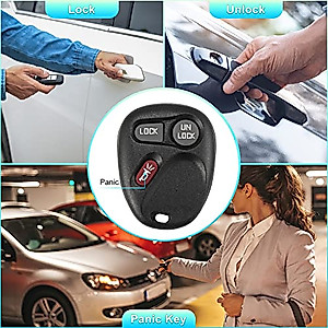 X AUTOHAUX 2pcs 315MHz KOBUT1BT Replacement Keyless Entry Remote Car Key Fob for Chevy Silverado Suburban Tahoe S-10 for GMC Sierra Yukon XL 1500 2500 1999-2001 for Sonoma 1998-2002 3 Button