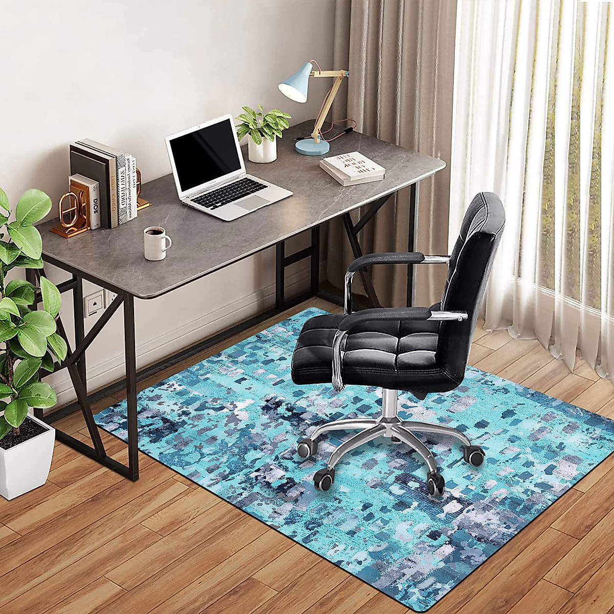 Pauwer Office Chair Mat for Hardwood Floor, 36"X48" Computer Chair Mat for Gaming, Desk Chair Mat, Low Pile Chair Mat Floor Mat Carpet, Anti-Slip Floor Protector Rug for Home Office