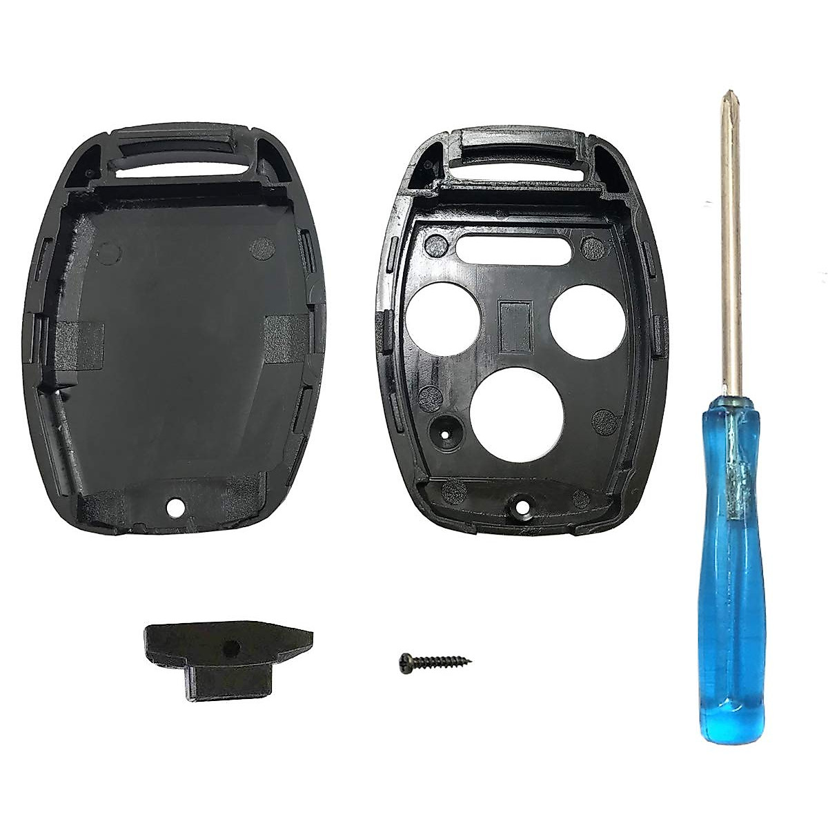 No Cutting Required Replacement Key Fob Shell Case fits for Honda 2003-2012 Accord 2006-2013 Civic EX 2009-2015 Pilot 2005-2006 CR-V Odyssey Ridgeline Replacement Keyless Entry Key Fob Cover