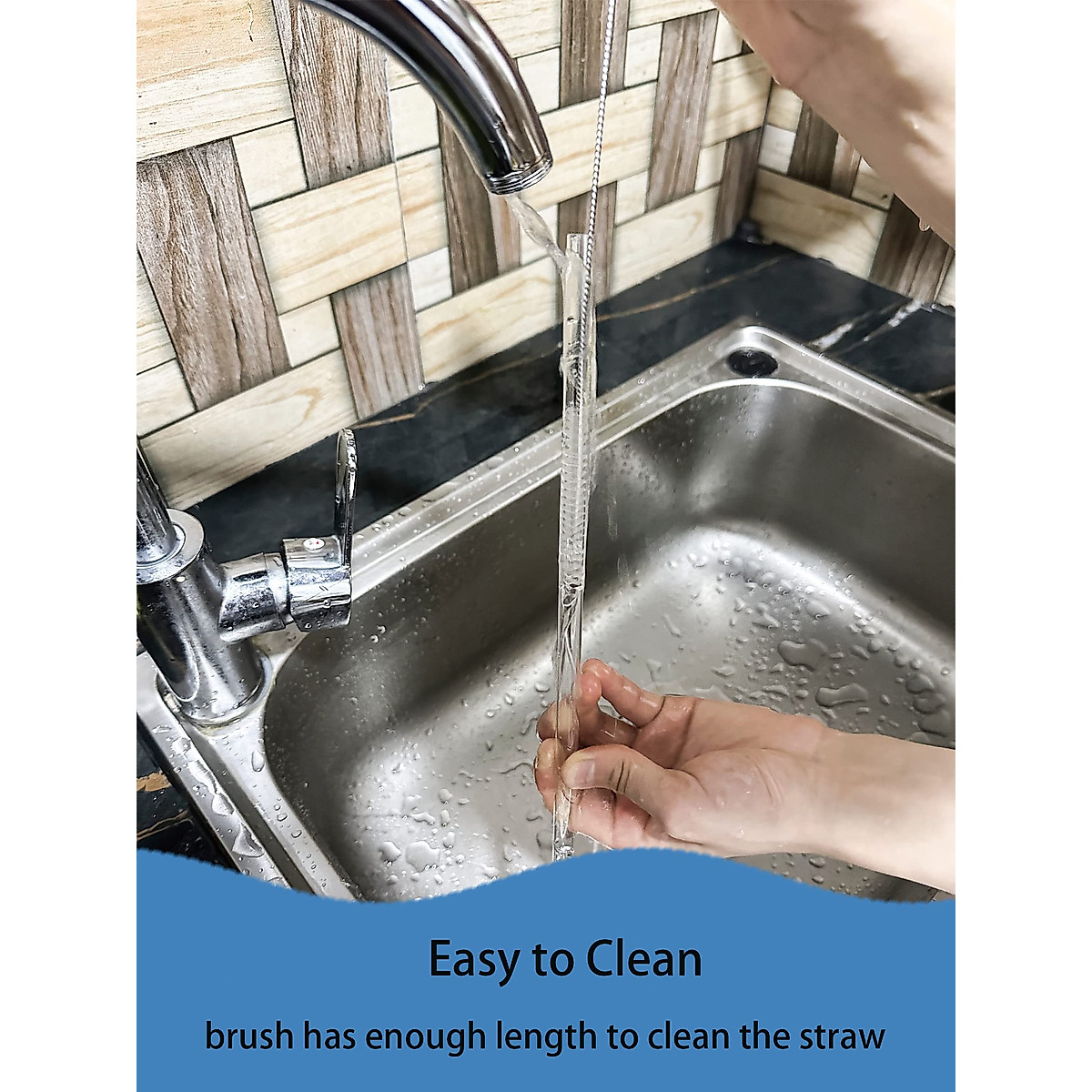 6 Pack Plastic Clear Reusable Straws for 40oz/30oz Stanley Cup Tumbler," Replacement Straws with Cleaning Brush Fit for Stanley Adventure Travel Tumbler- BPA-Free and Durable (clear)