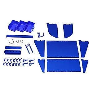 Wall Control Slotted Tool Board Workstation Accessory Kit Pegboard and Slotted Tool Board – Blue