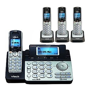 Vtech DS6151 Base with 3 Additional DS6101 Cordless Handsets Bundle