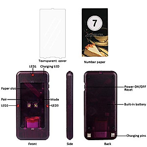 Retekess T111,T112,TD174 Single Buzzer,Lanyard Hole Design,3 Pompt Modes,Change Label Paper,Long Range,Rechargeable Pager for Restaurant,Nursery,Hospital,Church,Food Truck