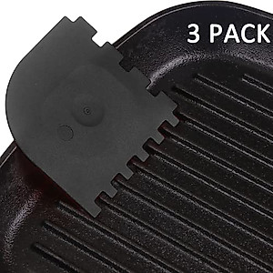 3 Set Plastic Grill Pan Scraper Griddle Scraper Tool Grill Scraper for Griddle Cleaner Grill Cleaning Cast Iron Pan Scraper Cast Iron Accessories Scraper Cast Iron Cleaning Tool Kit Kitchen Scraper