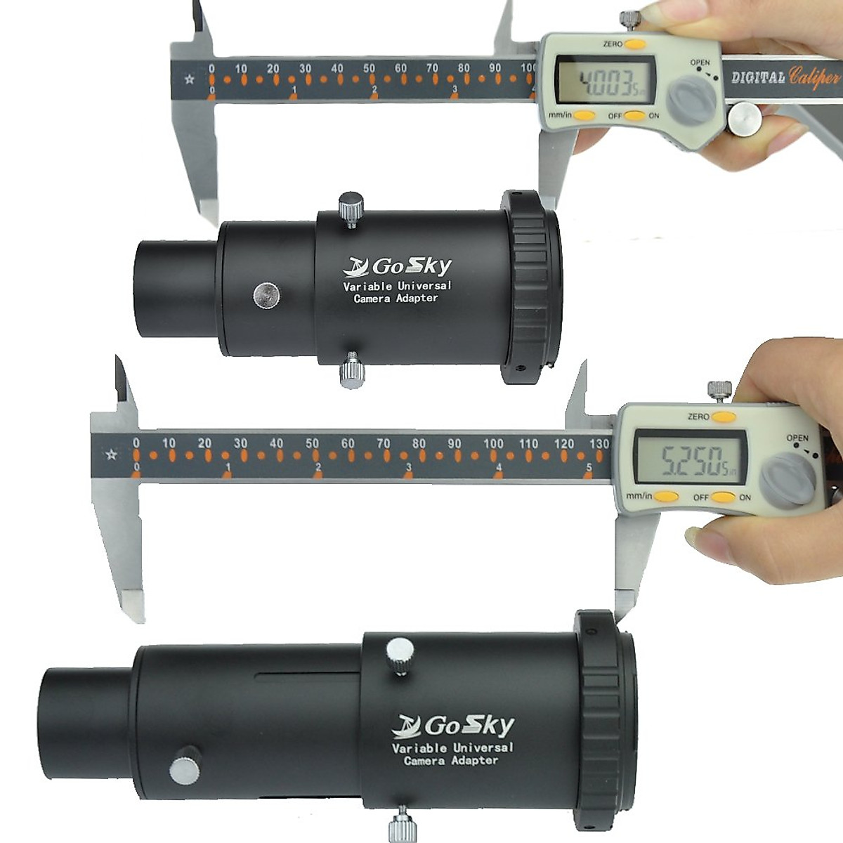 Gosky Deluxe Telescope Camera Adapter Kit Compatible with Canon EOS/Rebel DSLR - Prime Focus and Variable Projection Eyepiece Photography - Fits Standard 1.25" Telescopes - Accepts 1.25" Eyepieces