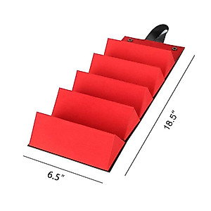 Longjet Sunglasses Organizer 5 Slots Travel Glasses Case Multiple Pairs Eyeglasses Storage Box Hanging Eyewear Holder (Black)