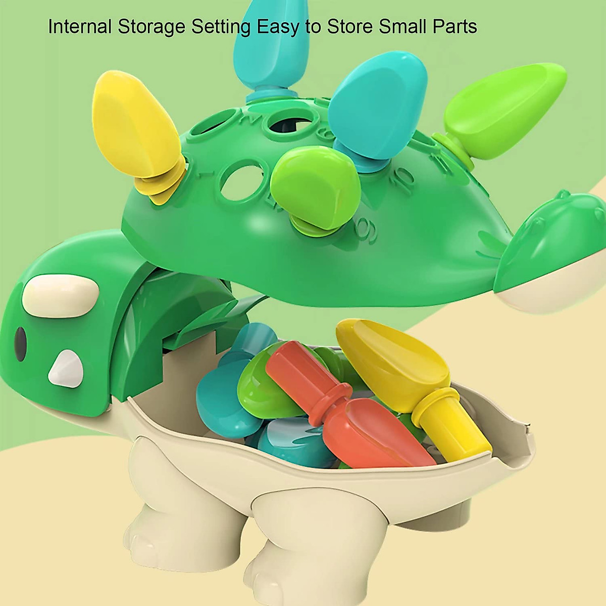 CORNICIONE Dinosaur Plugging Toy,Exercise Hand Eye Coordination,Early Development Activity for Kids