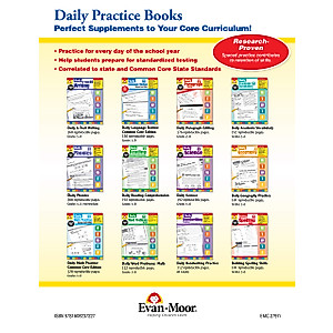 Evan-Moor Daily Language Review, Grade 7 Actvities Homeschooling & Classroom Resource Workbook, Reproducible Worksheets, Teacher Edition, Daily Practice, Skills Assessment, Grammar, Punctuation