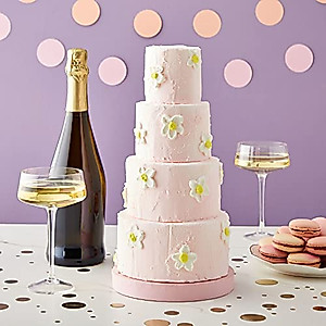 4 Piece Round Foam Cake Dummy Set for Decorating, 12" Tall Fake Cake in 4 Sizes for Birthday, Wedding Display (3, 4, 5, and 6 In)