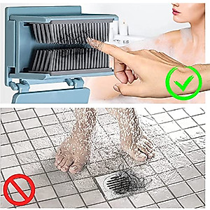 Hair Catcher Shower Wall, Hair Trap for Shower Drain, Hair Catcher for Shower, Shower Drain Hair Catcher Bathroom Wall Hair Collector for Bathtub Drain Hair Collector