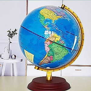 World Globe Great for Kids And Adults, 10 Inch Desk Classroom Decorative Globe with Stand, Learning Education Teaching Demo Home Office Desk Decoration