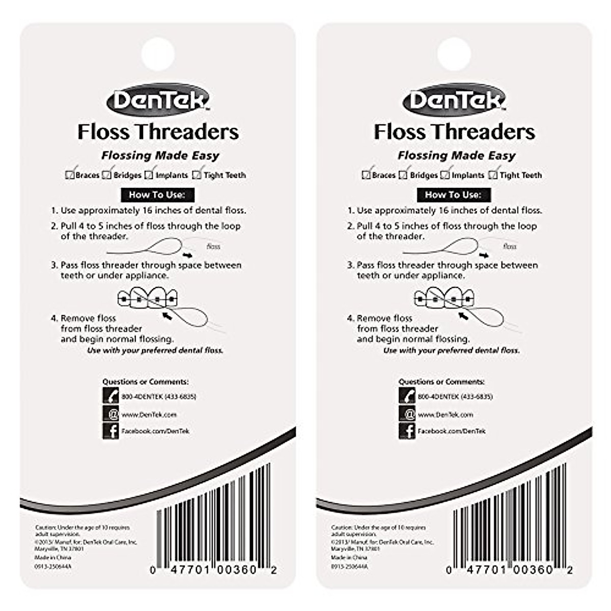 Dentek Floss Threaders 50 Count (2 Pack)