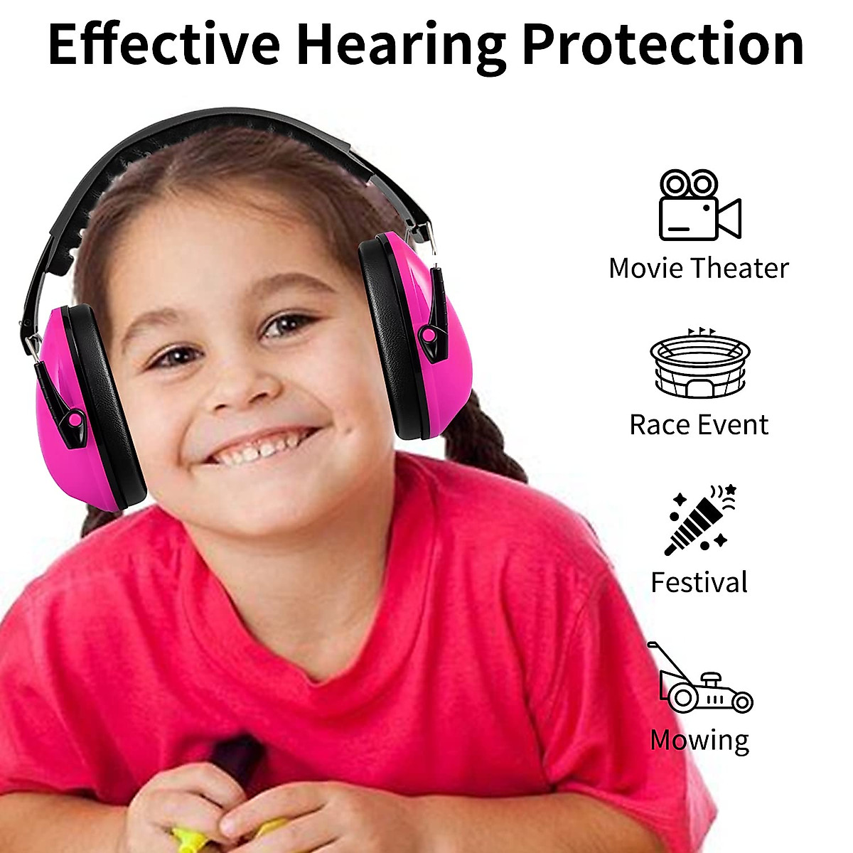 MelonArt Kids Ear Protection Earmuffs Safety Hearing Protection Headphones Noise Reduction for Autism Sensory Kids Chirldren (Mint & Pink & Orange)