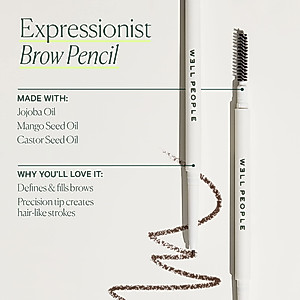 Well People Expressionist Brow Pencil, Defining Brow Pencil For A Natural Finish, Ultra-fine Tip For Total Precision, Vegan & Cruelty-free, Neutral Brown