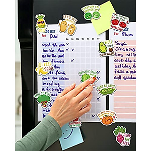 16PCS Funny Fridge Magnets Veggie and Fruit Puns Cute Magnets Vegetables Refrigerator Magnets Vegan Decorative Magnets Fun Magnets for Fridge Office School Whiteboard Magnet Stickers for Adult