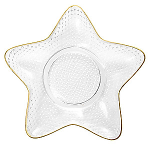 DOITOOL Star Shaped Glass Bowl Candy Bowl Fruit Salad Appetizer Plate Snack Dish Serving Plate for Kitchen