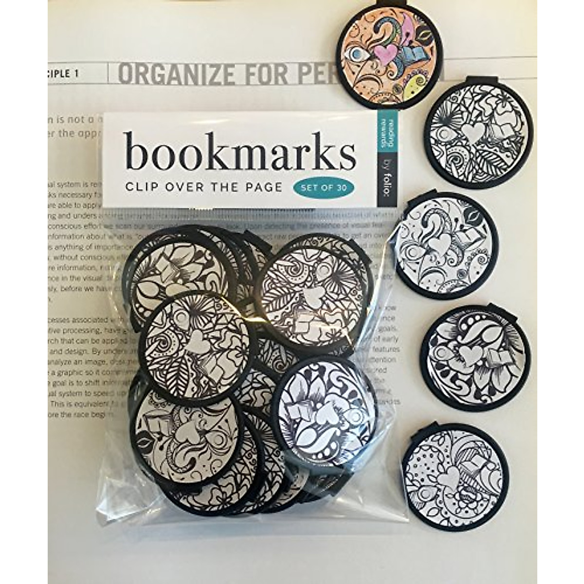 "Clip Over The Page" Emoji Bookmarks - Set of 30 - Emoticon Bulk Bookmarks for Kids Girls Boys Teens. Perfect for Gifts - Student Incentives – Birthday Party Favors – Reading Incentives