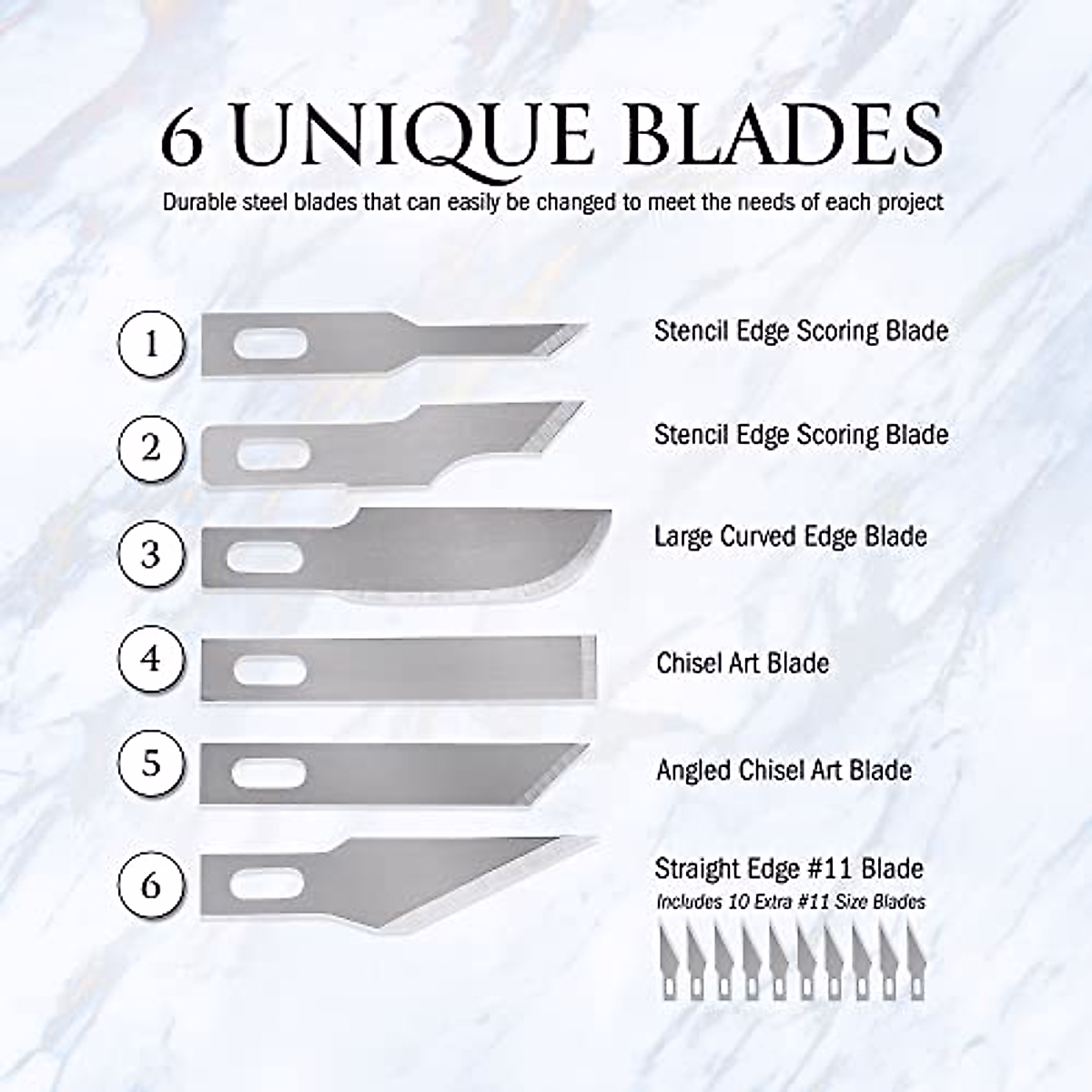 WA Portman Craft Knife Set & Craft Cutting Mat - 24x36 inch 2-sided Self-Healing Craft Cutting Board & 7pc Hobby Knife Set with 10 Extra Blades - Precision Knife with Blades & Hobby Cutting Mat Set