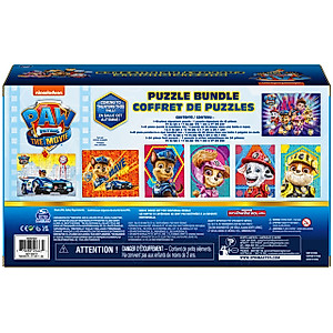 PAW Patrol: The Movie, 7 Puzzle Bundle 24pc 48pc with Storage Tin | Puzzles for Kids Ages 4-8 | PAW Patrol Party Favors | PAW Patrol Toys for Ages 4+