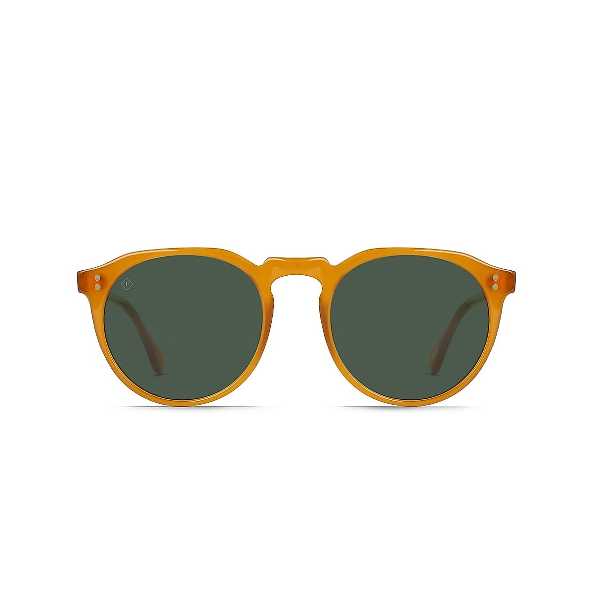 RAEN Ð Remmy Ð Unisex Retro Round Sunglasses UV Protection - Honey/Green Polarized Lens (Size 52 MM)