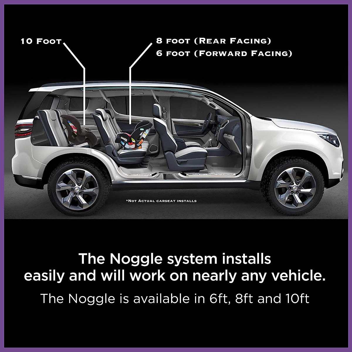 NOGGLE, 6ft - Kids Personal Air Conditioning System, Made in USA, Directs Cool Air to Children in The Backseat - Air Conditioning Vent Hose for Vehicles, Making The Back Seat Cool Again - Black
