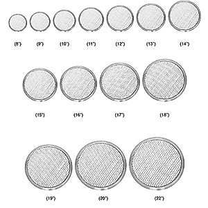 WSHA 1Pcs 6-22 inch Pizza Baking Screen, Aluminum Alloy Seamless Pizza Crisper Tray Non Stick Mesh Baking Tray for Oven, BBQ, Cookware,22inch