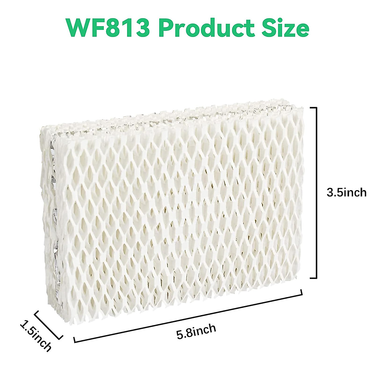 kakofaci WF813 Humidifier Filters Replacement Compatible with Equate EQWF813 PCWF813 Relion RCM832 RCM-832N Protec RWF813 EQ-2119-UL PCCM-832N Cool Mist Humidifiers Wick Filter - 6 Pack