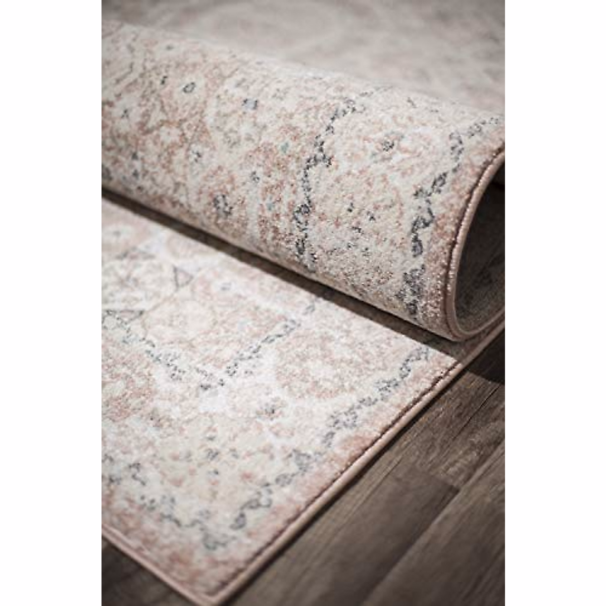 Rugs America Harper HY60A Pink Lemonade Transitional Vintage Area Rug, 5'x7'