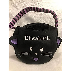 Embroidered Personalized Halloween Basket Trick or Treat customized Bucket