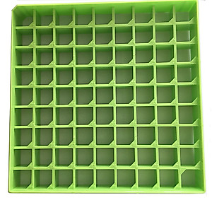 Polycarbonate CryoBox Vial Rack，9 x 9 Array, 81 Place (Blue/Green/Red/Yellow(Pack of 4))