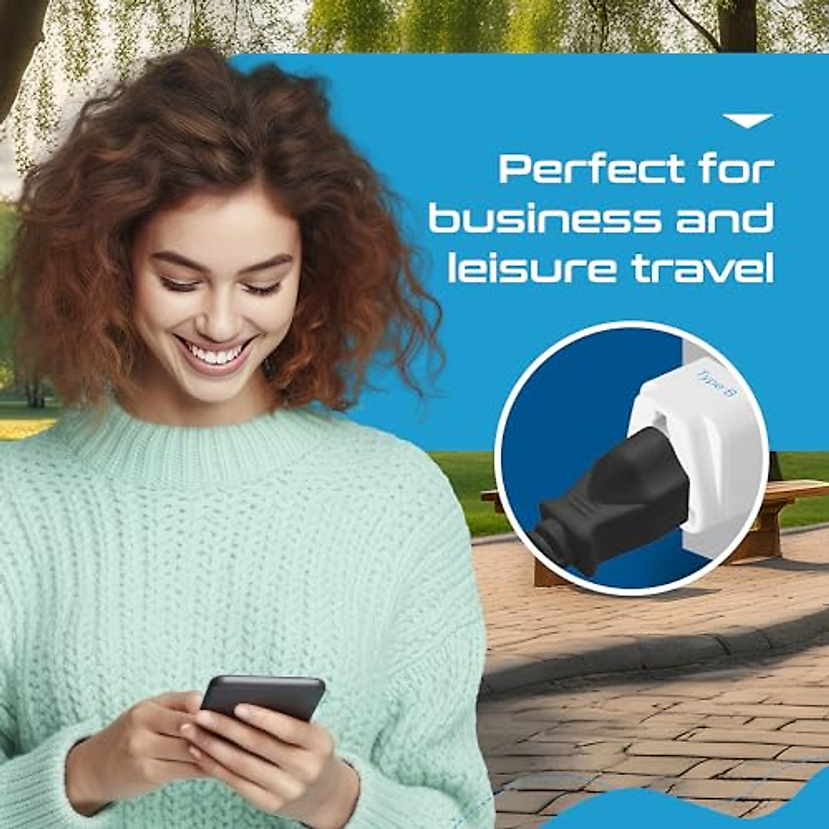 Ceptics UK, Hong Kong, Ireland, UAE Travel Plug Adapter (Type G) - 3 Pack [Grounded & Universal] (GP-7-3PK), White, Standard